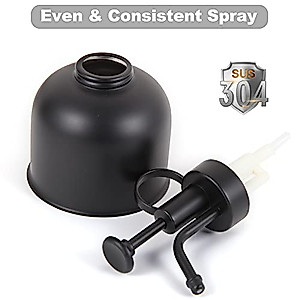 Plant Mister Spray Bottle, Metal Stainless Steel Plant Sprayer Mister, Small Watering Can Plant Spritzer with Top Pump for Indoor House Air Plants Succulents Outdoor Garden Decorative(Matte Black)