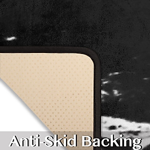 AUUXVA Black Marble Texture Lines Print Kitchen Mats Cushioned Anti Fatigue 2 pcs Set, Memory Foam Kitchen Rugs, Non Slip Washable Area Rug for Floor Sweet Home Decor, 17"x29"+17"x47"