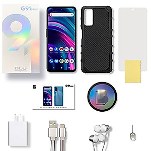 BLU G91 Max | 2022 | 3-Day Battery | Unlocked | 6.8” Full HD+ Display | 128/8GB | 108MP Quad Camera | US Version | US Warranty | (Oceanic Blue)