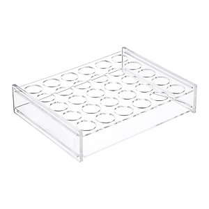 PATIKIL 30 Holes Test Tube Rack, 22.5mm Round Hole Acrylic Test Tube Holder Stand Suitable for 2ml, 3ml Test Tube for Laboratory Centrifugal Tube Scientific Experiments, Clear