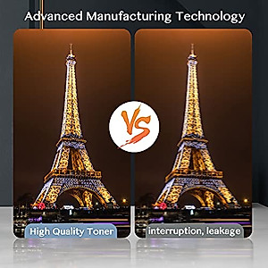 Vikua 206X Toner Cartridges 4 Pack High Yield No Chip, Compatible with Color Laserjet Pro M255dw M255nw MFP M282nw M283cdw M283fdn M283fdw Printers, Black Cyan Yellow Magenta, with Chip Tools