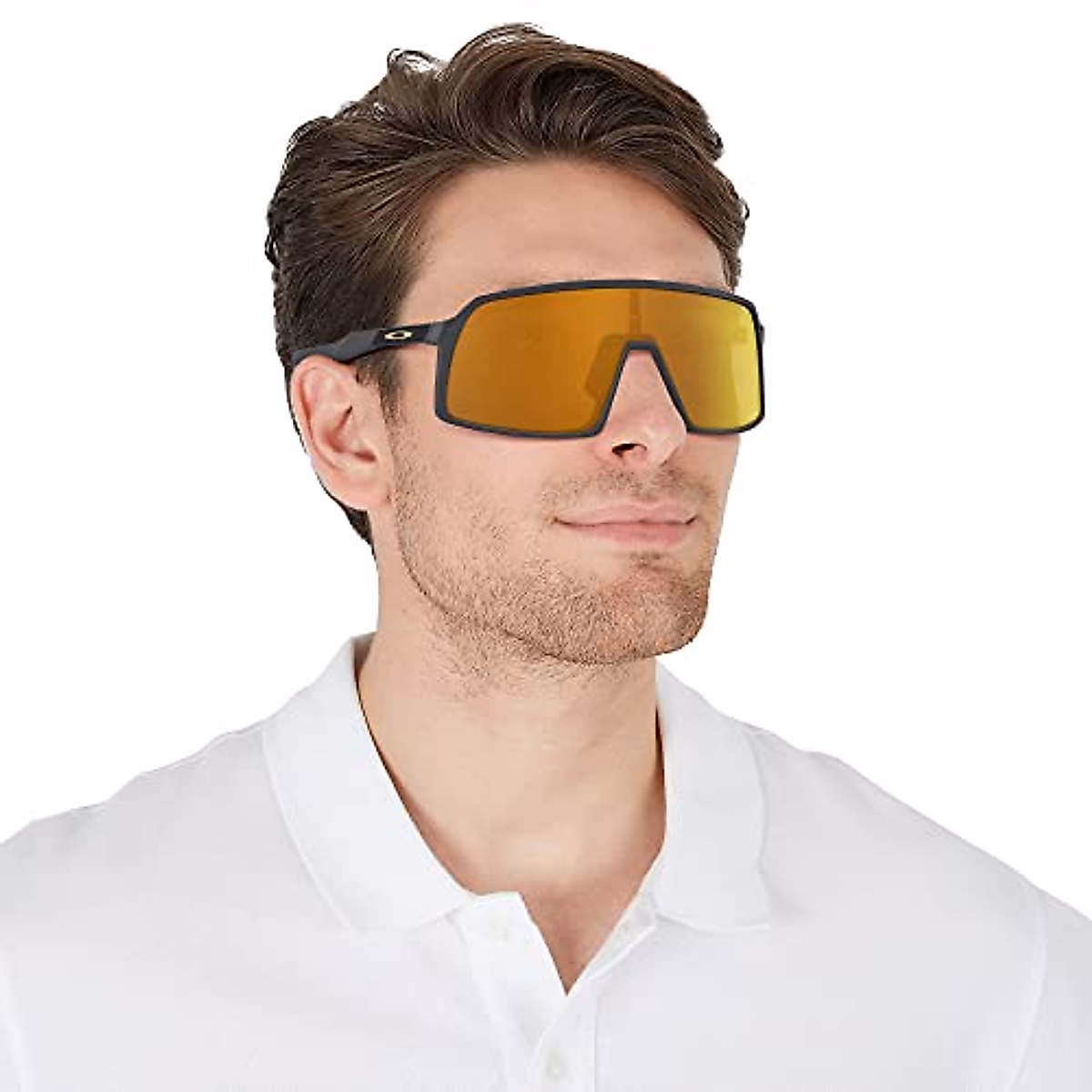 Oakley Men's OO9406 Sutro Rectangular Sunglasses, Matte Carbon/Prizm 24K, 37 mm