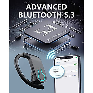 EUQQ Wireless Bluetooth Earbuds 120H Playtime Bluetooth 5.3 Ear Buds for Sports, Hi-fi Stereo Earphones with LED Display Charging Case, Headphones for Running/Workout Audifonos Bluetooth inalambricos
