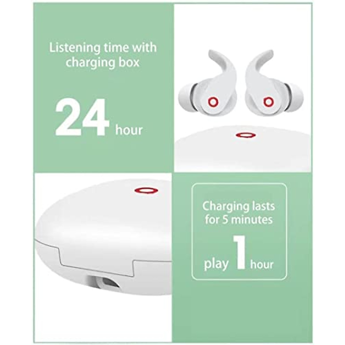 MEGCCR Bluetooth 5.2 High-Fidelity Wireless Earbuds Noise-Cancelling Binaural Stereo Surround Sound HD Sound Quality Touch-Controlled Immersive Premium Audio Earbuds for Sports/Office Use (White)