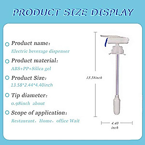 2 Pack Milk Dispenser for Fridge Gallon,Automatic Drink Dispenser,Drink Dispenser,Electric Tap,One-Handed Operation,Can Prevent Milk and Beer From Overflowing,Suitable for Outdoor and Home Kitchens