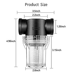 Cxztcl Inline Pipe Filter 1 Inch 40 Mesh Sediment Filter Strainer Attachment Raw Water Strainer for RV,Outdoor Gardening,Pressure Washer