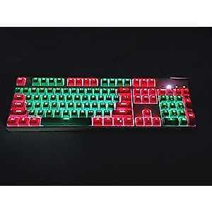 104 Keys Miami PBT Doubleshot Backlit Keycaps ANSI/ISO Keyset OEM Profile for 60%/87 TKL/104/108 Cherry MX Switches Gaming Mechanical Keyboards (Miami)