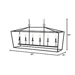 JONATHAN Y JYL7439A Pagoda Lantern Dimmable Adjustable Metal LED Pendant Classic Traditional Farmhouse Dining Room Living Room Kitchen Foyer Bedroom Hallway, 49 in, Oil Rubbed Bronze