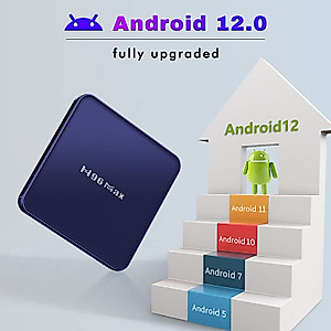 Android 12.0 H96 Max TV Box 4GB RAM 64GB ROM RK3318 Quad Core CPU Support Dual WiFi 2.4G+5G/4K/3D BT 4.0 Smart TV Box