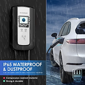 Evjuicion Level 2 EV Charger Nema 14-50, 40Amp 240V Ev Chargers for Home Level 2 for All J1772 Electric Car, WiFi APP Enabled EVSE 16FT Cable Electric Car Home Charging Stations,Delay Timer