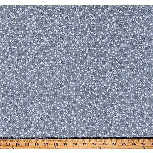 Fields FABRICS Flannel Stars Starry Night Sky Gray Children's Baby Cotton Flannel Fabric Print by The Yard (D279.40), 42 Inches
