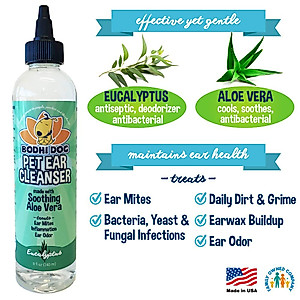 Bodhi Dog Ear Cleaner Solution for Dogs and Cats | Aloe Vera Cleaning for Ear | Gentle Cleanser for Ears