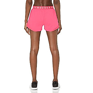 Under Armour Women's Play Up Twist Shorts 3.0 , (640) Pink Punk / White / White , Large