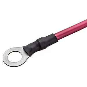 MotorGuide MM309922T 8-Gauge Battery Cable and Terminals — 50-Amp Manual Reset Breaker — Trolling Motor Surge Protection, Red