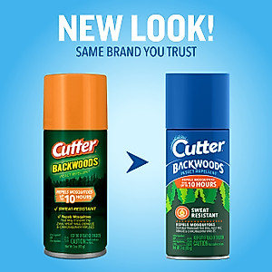 Cutter Backwoods Insect Repellent Travel Size, Repels Mosquitos for Up To 10 Hours, 25% DEET, 3 Ounce (Aerosol Spray)