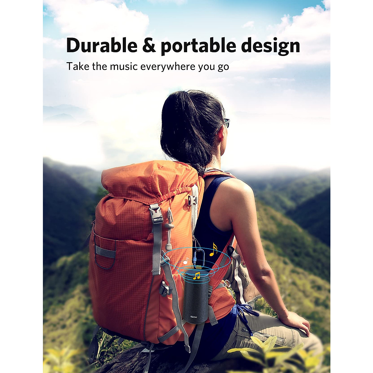 EarFun® UBOOM Bluetooth Speaker, [24W Stereo Sound] Boom Bass, 360° Surround Sound, Sweatshield™ IPX7 Waterproof, Indoor & Outdoor Modes, Dual Pairing, 24Hrs, Portable Wireless Speaker for iPhone etc