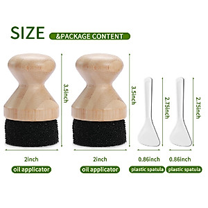 2 pcs Mineral Oil Applicators for Wood Cutting Board, Wood Butcher Block Conditioner Applicator,Food Safe Wax Applicator for Cutting Board, Reusable Wood Oil Wax Applicator/Pad/Sponge/Rag