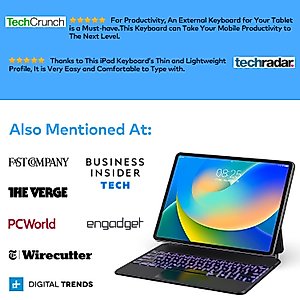 Keyboard Case for iPad Air 11-inch (M2) 2024 & iPad Pro 11 inch (1st/2nd/3rd/4th Generation) – Magic-Style Magnetic Keyboard Case with Multi-Touch Trackpad Compatible with 10.9” iPad Air 4th/5th Gen.