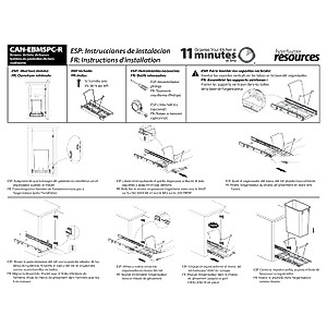 Hardware Resources Black Pull Out Container - Sliding Under Sink Trash Can System for 35qt/50qt Trash Bins - Works with Hardware Resources Lids, Garbage Cans & Door Mounting Kits - 100lb Rated Slides
