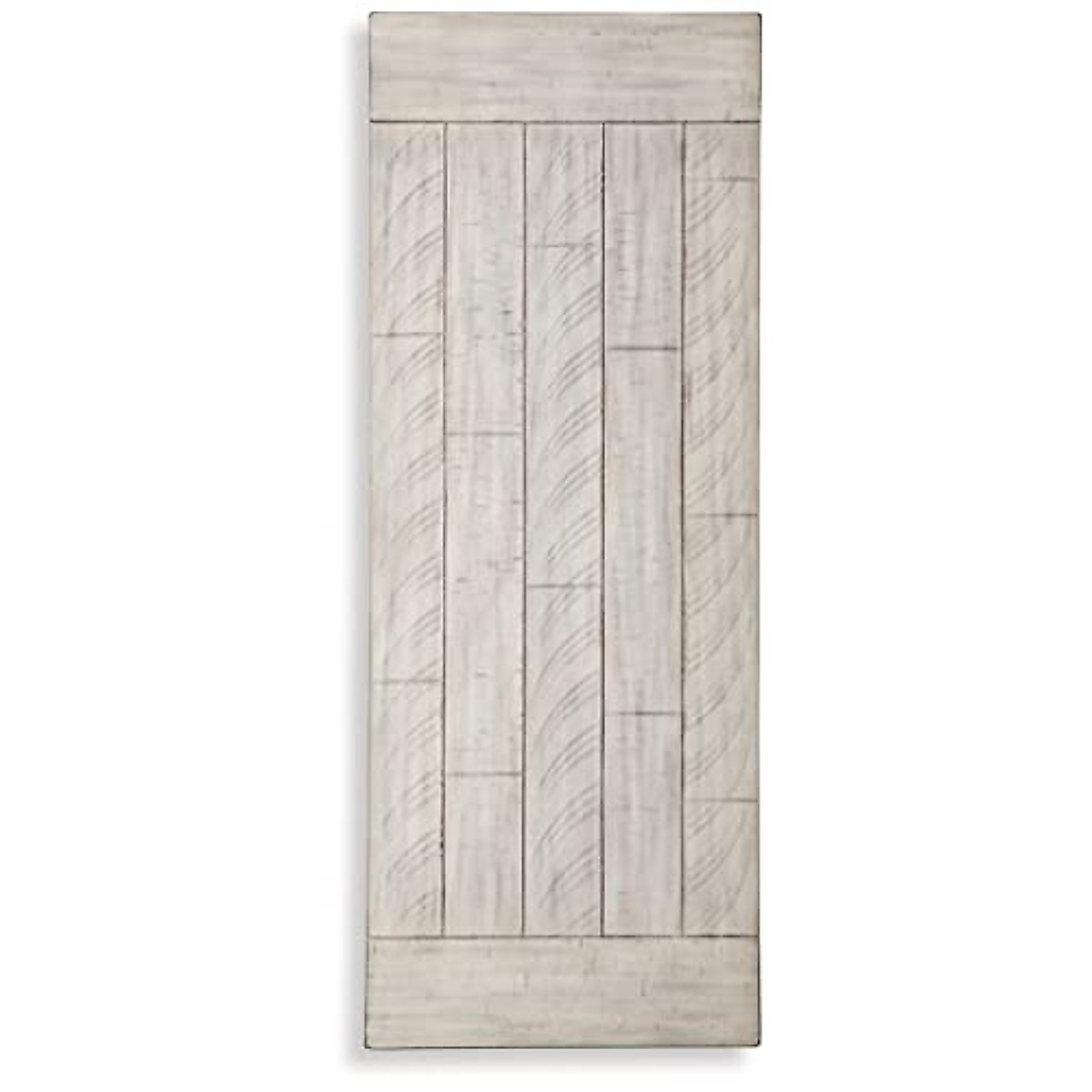 Signature Design by Ashley Carynhurst Coastal Counter Height Dining Table Set with Upholstered Bar Stools, Set of 3, White & Beige