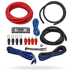 InstallGear 4 Gauge Amp Wiring Kit | Amp Kit with Amplifier Installation Wiring True Spec and Soft Touch Wire | 4 Gauge Wire, Amplifier Wiring Kit, Sub Wiring Kit