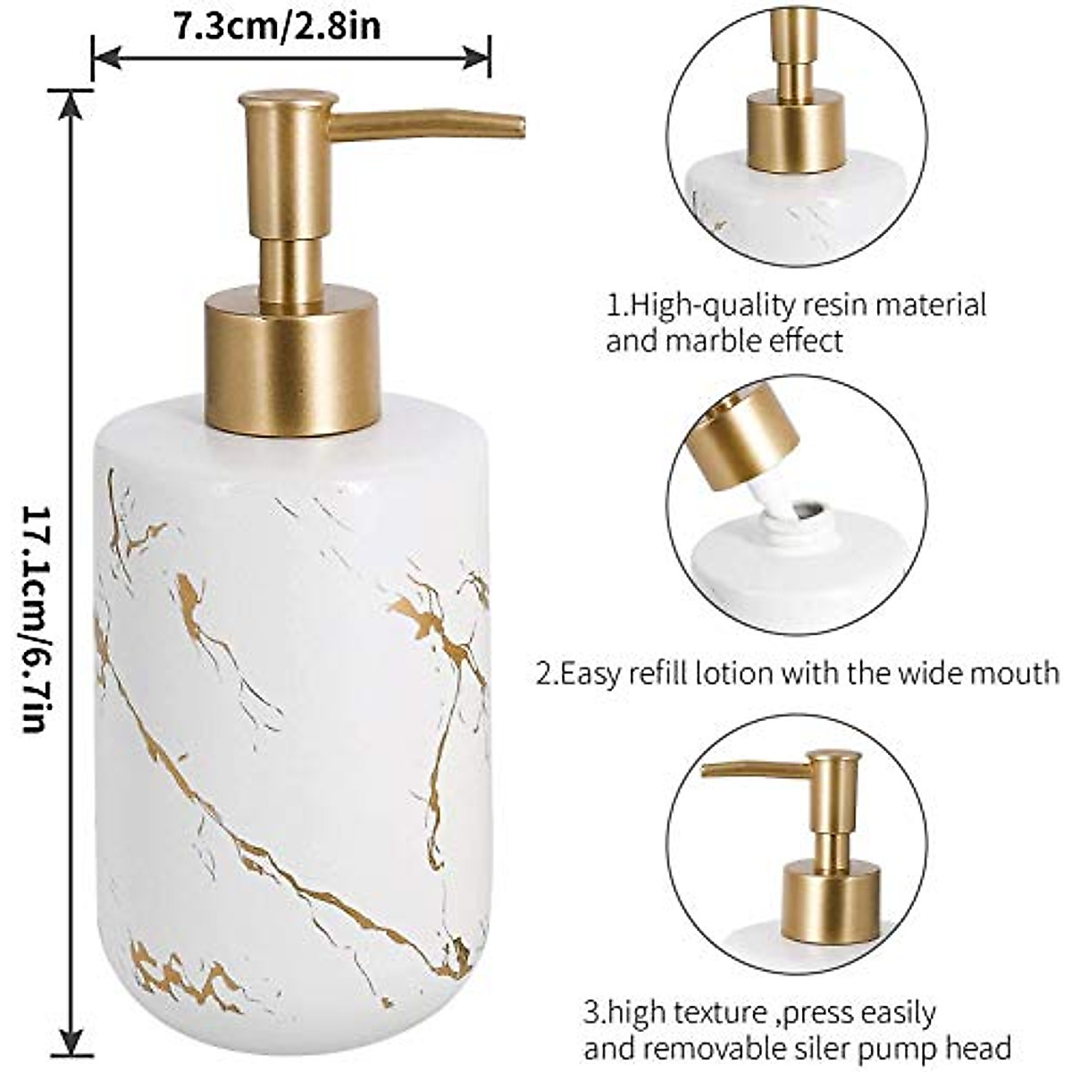 Qulable Cream Bathroom Accessories Set Complete, 4 Pcs Ceramic Bathroom Decorations Accessories Sets Includes Lotion Dispenser, 2 Tumblers and Soap Dish for Bath Decor, Countertop Vanity Organize