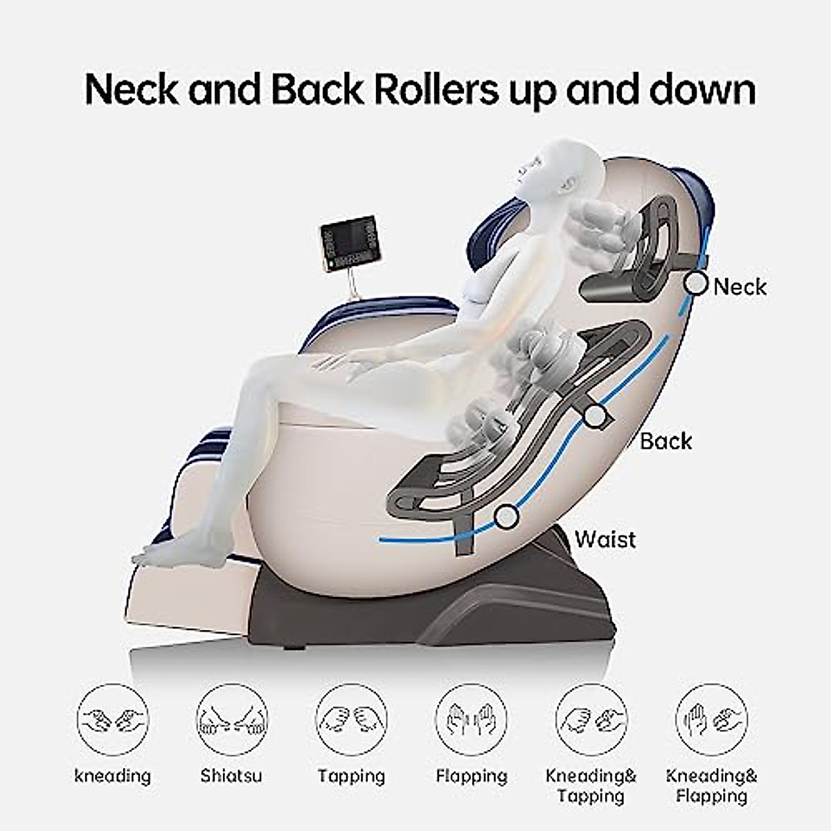 Real Relax 2025 Massage Chair of Dual-core S Track, Full Body Massage Recliner of Zero Gravity with APP Control, Black
