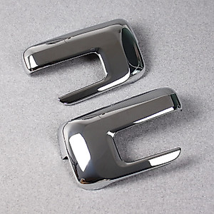 Beautost Fit for Ford F-150 2021 2022 2023 2024 F150 Rear View Mirror Side Molding Guard Cover Trims ABS (Chrome)