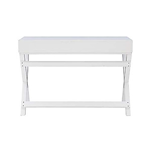 Linon Desk, White, 44"W x 20"D x 30"H