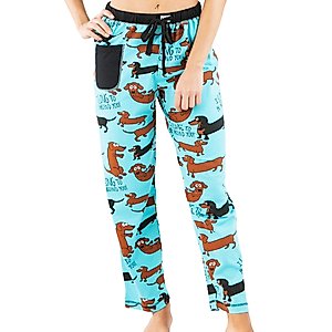 Lazy One Pajamas for Women, Cute Pajama Pants, Comfy Women's PJs, Dog, Dachshund (XX-Large)