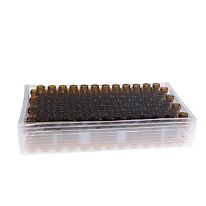Autosampler Vial, 2 ml HPLC Vial, Amber Chromatography Lab Vial, Sample Vial with Writing Area, 9-425 Screw-Thread Vial, Pack of 100 by ALWSCI