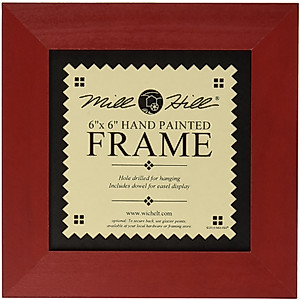 Mill Hill Wooden Frame, Holiday Red, 6 x 6