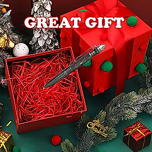 Uzi Tactical Pen with CuffKey in The Cap, Refillable Ultra Durable Aircraft Aluminum (UZI-TACPEN6-GM) Ballpoint Pen Writing Tactical Pen Survivor Pen (Gun Metal), Father's Day Gift