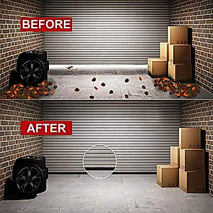 Universal Garage Door Seal, Garage Door Rubber Seal Strip Replacement, Weatherproofing Garage Door Weather Stripping with Nails (20 Feet)