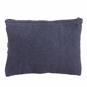 NOVICA Artisan Hand Embroidered Alpaca Clutch Floral in Slate from Peru Wool Handbags Grey Multicolor Clutches Patternedembroidered ' Midnight Delight'