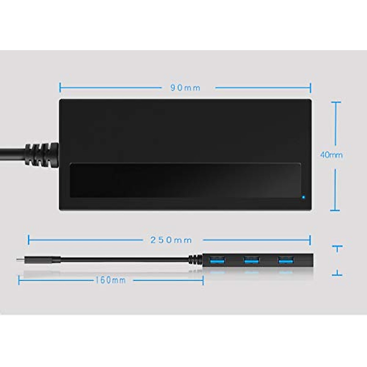 XUNMAIFHB Portable Docking Station,Type-c to USB 3.0 hub hub Computer Hard Drive Adapter Cable Splitter Docking Station Fast Transmission