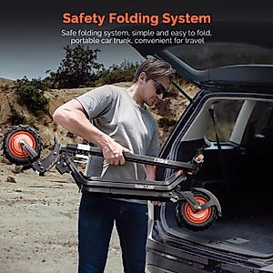 Atomi Electric Scooter Turbo-1 with Smart APP- 2400W Dual Motor Up to 31 MPH & 50km, 20AH Removable Battery, Long Range 34 Miles & 55km, 11" Knotty All Terrain Tires Off Road e-Scooter for Adults