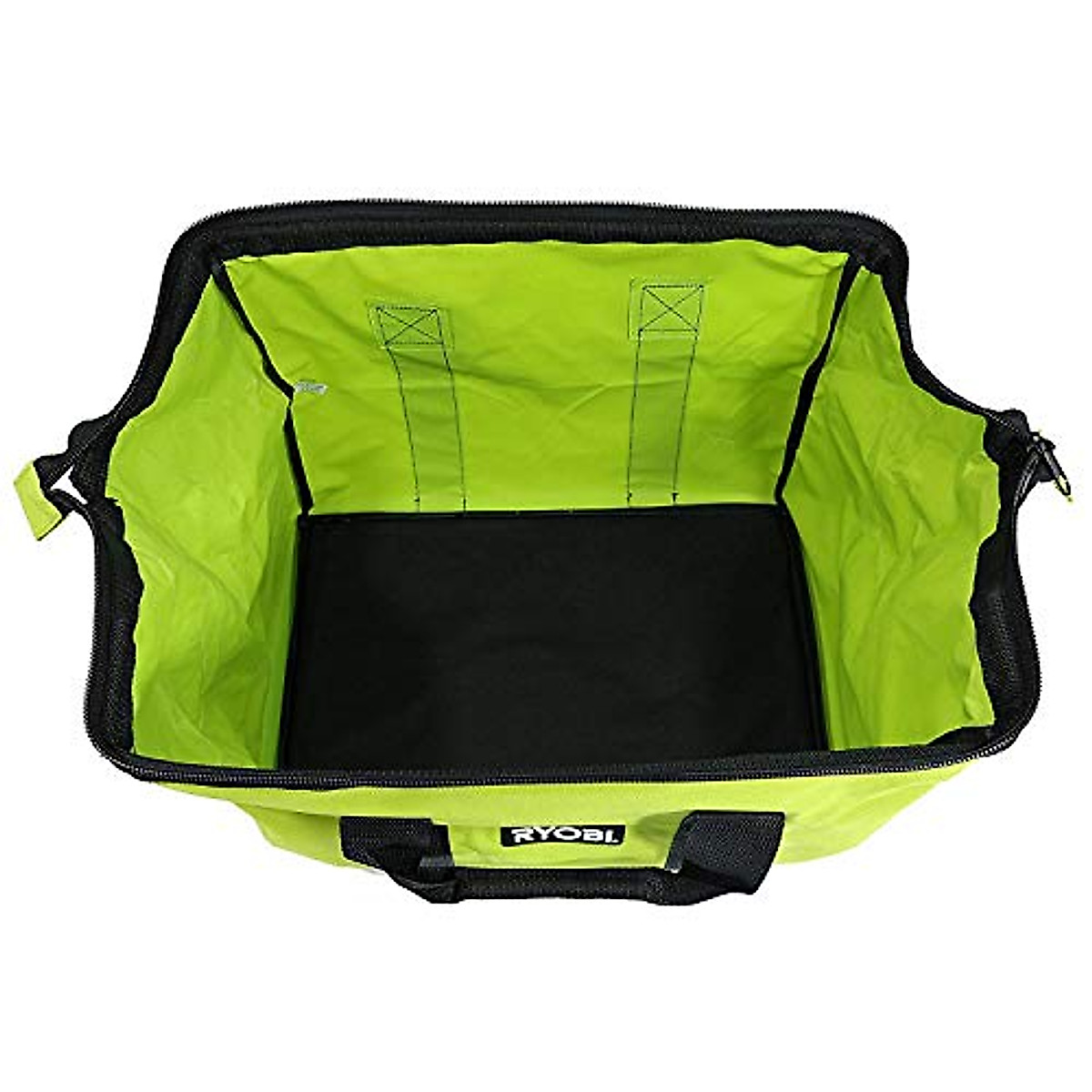 (2) Ryobi Green Wide Mouth Collapsible Genuine OEM Contractor’s Bags w/Full Top Single Zipper Action