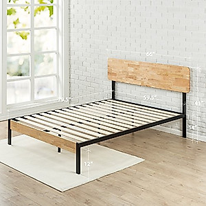 ZINUS Olivia Metal Platform Bed Frame / No Box Spring Needed / Wood Slat Support / Easy Assembly, Queen