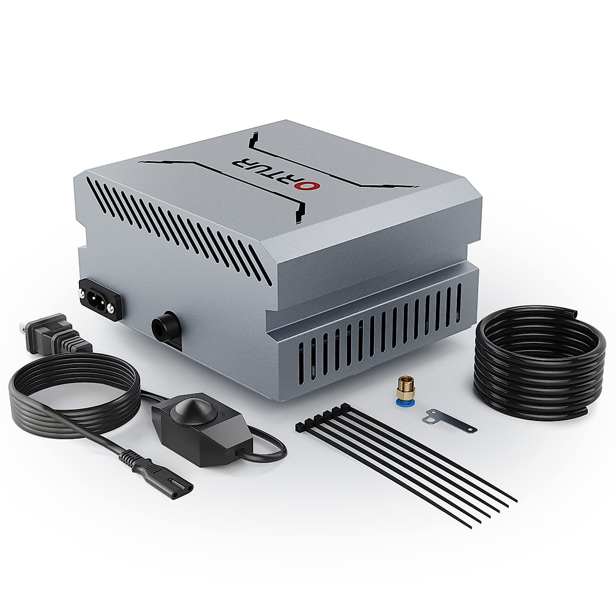 ORTUR Air Assist Pump, Adjustable 50L/min Output Air Pump Assist Kit for ORTUR Laser Master 3 and LU2-4 LF Laser Cutter and Engraver, Clean Surface and Smooth Edge, Protect Laser Lens