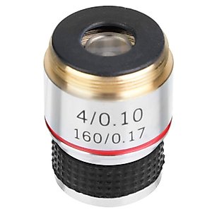 Microscope Lens,4X 185 Biological Microscope Achromatic Objectives Lens 160mm / 6.3inch 5×5×5cm Eliminate Unwanted Reflections
