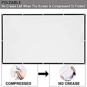 Projector Screen HD Premium Wrinkle-Free Portable Screen 100 inch 16:9 4K StayTrue - Indoor and Outdoor Projection Movie Screen for Movie or Office Presentation Home Theater