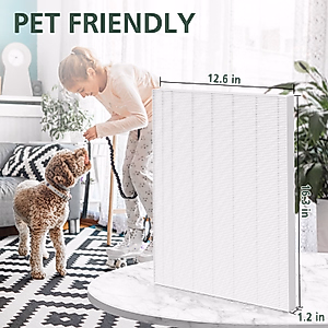 isinlive 115115 Replacement Filters A Size 21 for Winix PlasmaWave 5300-2, C535, 6300, 5300, 6300-2, P300, AM90, 9000, 5000, 5000B, C909, 9800 Air Purifier, 1 True HEPA Filter + 4 Carbon Pre-Filters