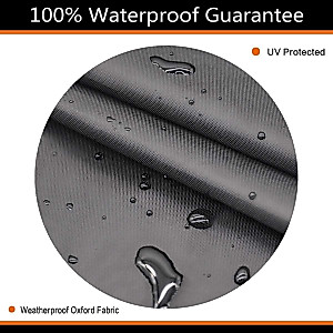 Round Gas Fire Pit / Table Cover,Fits 22-32 inch Firepit/Bowl,Heavy Duty 600D Polyester with PVC Coating Material, 100% Weather Resistant&Waterproof for Backyard, Porch, Camping, BBQ (Round-32”Dx16”H)