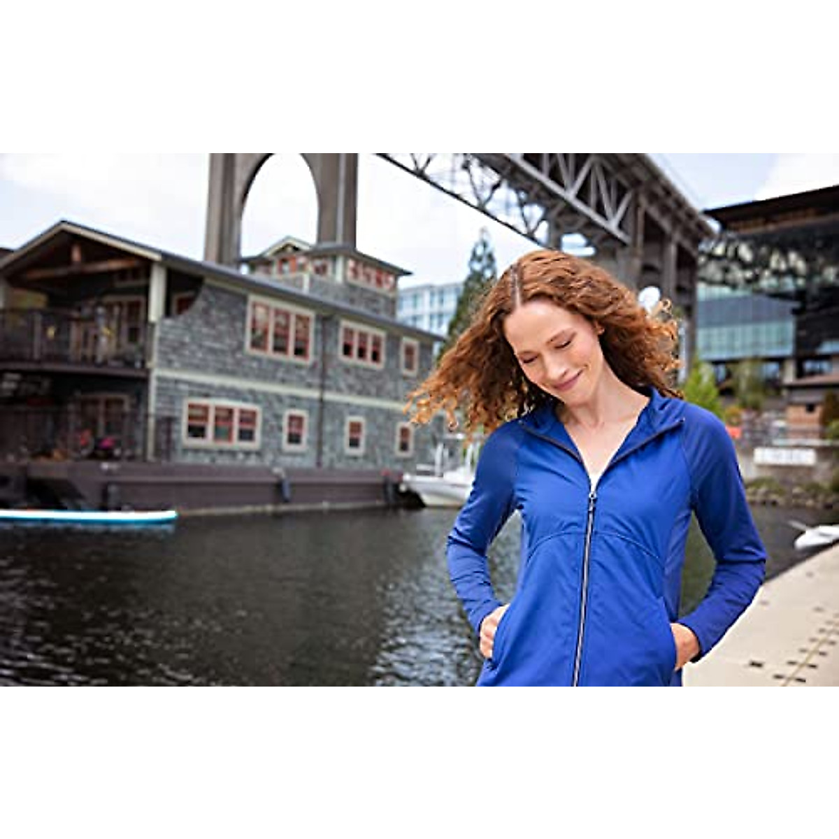 Cutter & Buck Adapt Eco Knit Hybrid Recycled Womens Full Zip Jacket, College Purple