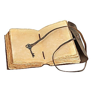 cuero Compass Vintage Leather Journal Antique Handmade Bound Journal with Deckle Edge Paper Diary Leather Sketchbook Drawing Journal Notebook Great Gift Men & Women (6X8 Inch)