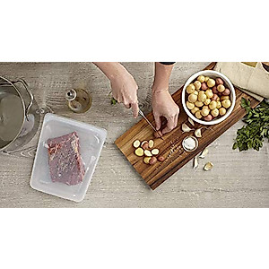Stasher Re-Usable Food-Grade Platinum Silicone 64oz Bag for Eating from/Cooking, Freezing and Storing in/Sous Vide/Organising/Travelling, 26.05 cm x 20.95 cm, Clear
