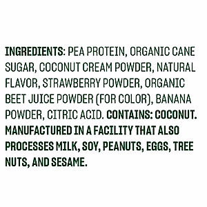 Vega Protein Made Simple Protein Powder, Strawberry Banana - Stevia Free, Vegan, Plant Based, Healthy, Gluten Free, Pea Protein for Women and Men, 9.3 oz (Packaging May Vary)