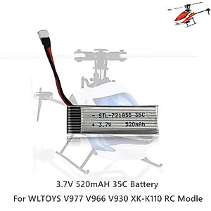 Muicook Remote Control Car Accessory 3.7V 520mAH 35C Battery Part for V977 V966 V930 XK-K110 RC Modle Christmas Toy Car Accessory for Children