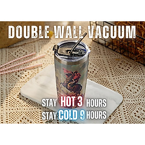Onebttl History Teacher Christmas Gifts for Men, Napoleon Bonaparte Gifts for French History Lover, 20oz Stainless Steel Insulated Tumbler with Straw, Lid